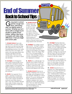 End of Summer: Back to School Tips – WorkExcel