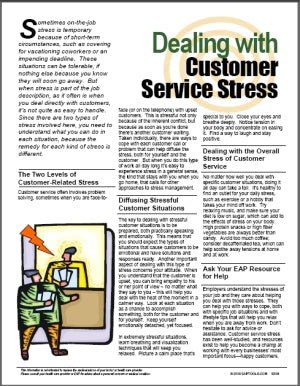 Stress Management Tips for Customer Service - Handoutsplus – WorkExcel