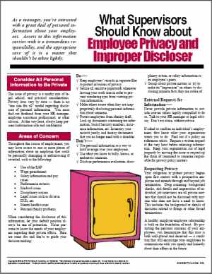 What Supervisors Need to Know about Employee Privacy and Improper ...